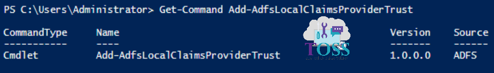 Add-AdfsLocalClaimsProviderTrust ADFS PowerShell - TOSS