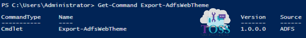 Export-AdfsWebTheme ADFS PowerShell Cmdlet- TOSS