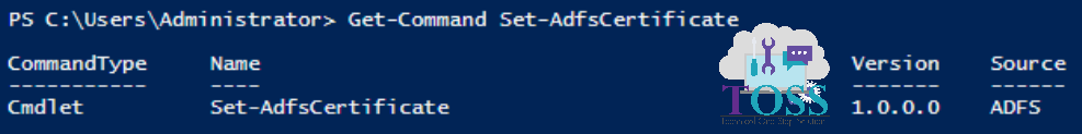 Set Adfscertificate Adfs Powershell Cmdlet Toss 9803