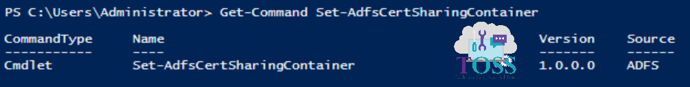 Set-AdfsCertSharingContainer ADFS PowerShell - TOSS