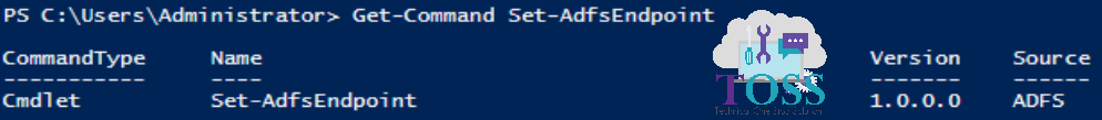 Set-AdfsEndpoint ADFS PowerShell Cmdlet- TOSS