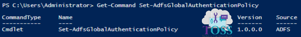 Set Adfsglobalauthenticationpolicy Adfs Powershell Toss 1874