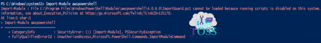 Installing AWS PowerShell Module On windows - TOSS