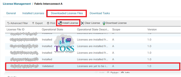 CISCO UCS License Installation - Simple steps - TOSS