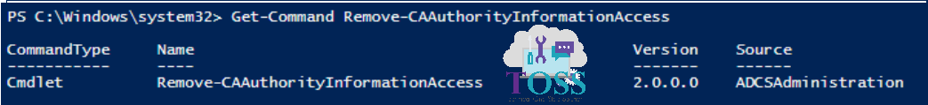 Remove Caauthorityinformationaccess Toss Powershell Cmdlet