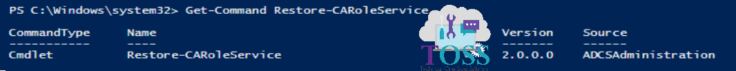 Restore Caroleservice Toss Powershell Script Cmdlet 2757