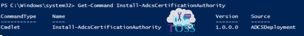 Install Adcscertificationauthority Toss Powershell Cmdlet 0972