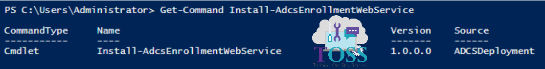 Install Adcsenrollmentwebservice Toss Powershell Cmdlet