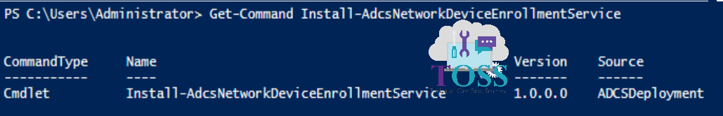 Install-AdcsNetworkDeviceEnrollmentService - TOSS Powershell cmdlet