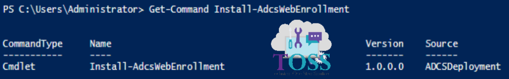 Install-AdcsWebEnrollment - TOSS Powershell cmdlet script