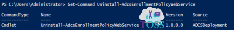 Uninstall-AdcsEnrollmentPolicyWebService - TOSS PowerShell Script