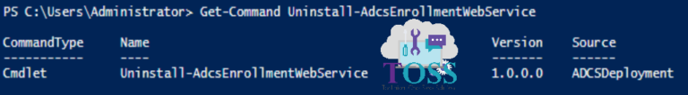 Uninstall-AdcsEnrollmentWebService - TOSS PowerShell Script cmdlet