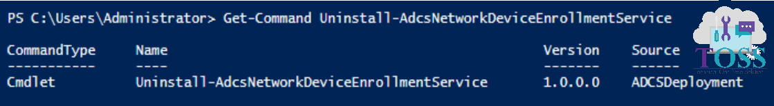 Uninstall Adcsnetworkdeviceenrollmentservice Toss Powershell