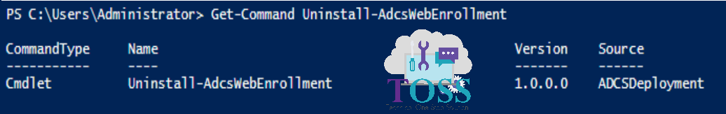Uninstall Adcswebenrollment Toss Powershell Script Cmdlet