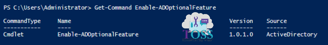 Enable-ADOptionalFeature PowerShell Cmdlet- TOSS