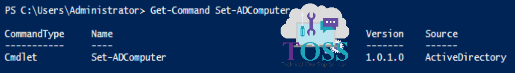 Set Adcomputer Powershell Cmdlet Script Toss