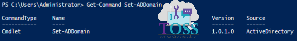 Set Addomain Powershell Cmdlet Script Command Toss