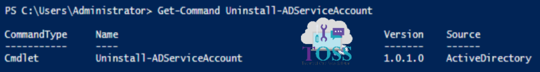 Uninstall-ADServiceAccount PowerShell Script - TOSS