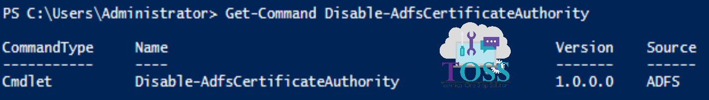 Disable Adfscertificateauthority Adfs Powershell Toss 