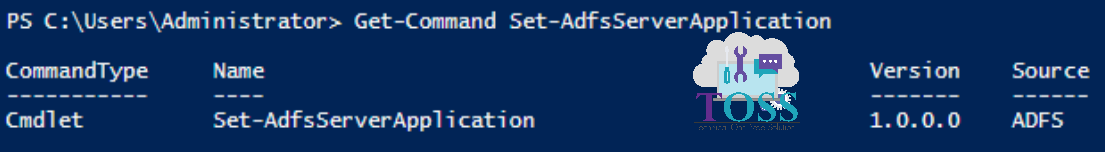 Set Adfsserverapplication Adfs Powershell Toss 2719