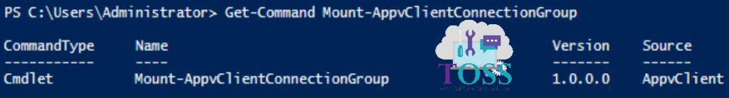 Mount-AppvClientConnectionGroup PowerShell - TOSS