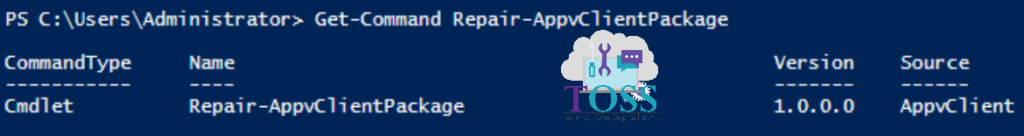 Repair-AppvClientPackage PowerShell Cmdlet - TOSS