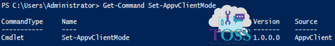 Set Appvclientmode Powershell Cmdlet Command Toss