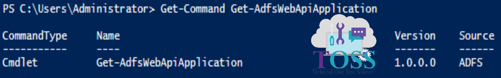 Get Adfswebapiapplication Adfs Powershell Toss 6263