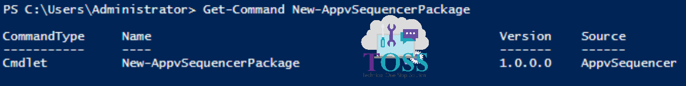 New-AppvSequencerPackage PowerShell - TOSS