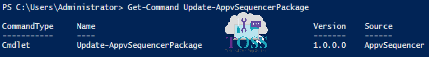 Update-AppvSequencerPackage PowerShell - TOSS