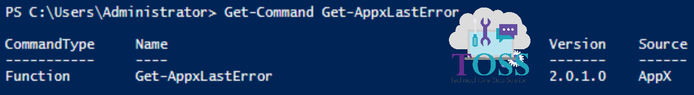 Get Appxlasterror Powershell Cmdlet Script Toss