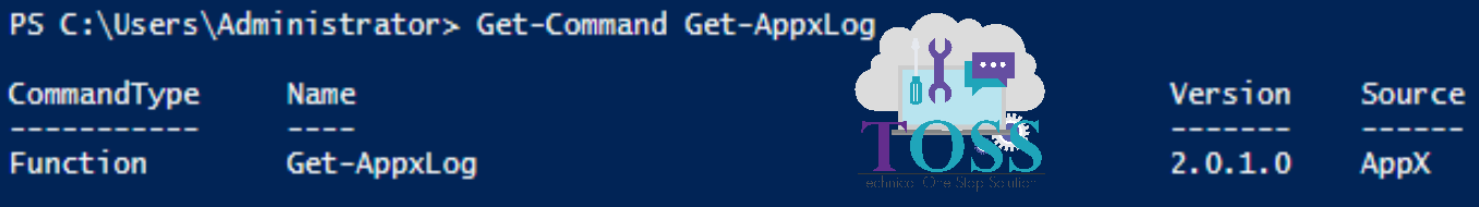 Get Appxlog Powershell Cmdlet Command Toss