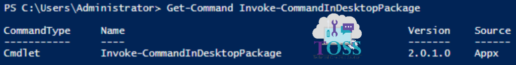 Invoke-CommandInDesktopPackage PowerShell - TOSS