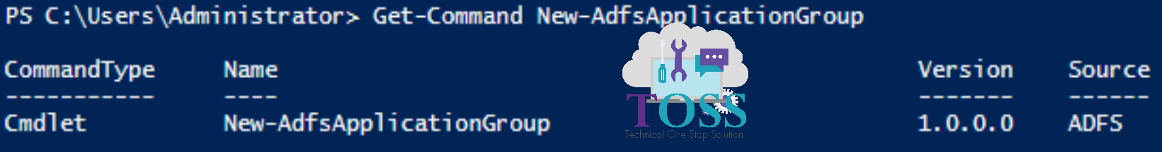 New-AdfsApplicationGroup ADFS PowerShell- TOSS