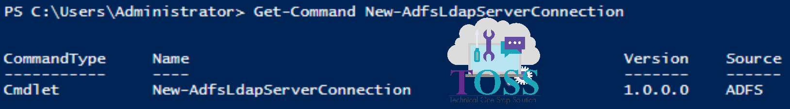 New-AdfsLdapServerConnection ADFS PowerShell - TOSS