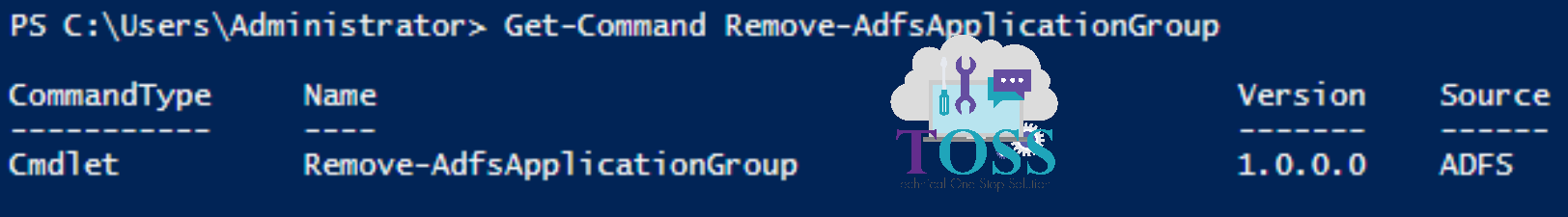 Remove Adfsapplicationgroup Adfs Powershell Toss 0179