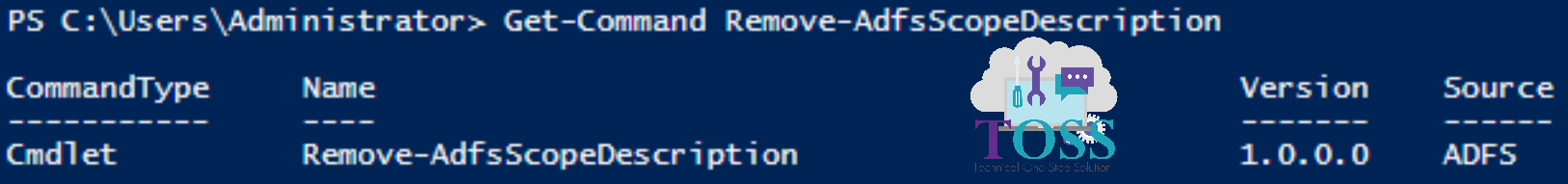 Remove Adfsscopedescription Adfs Powershell Toss 6568