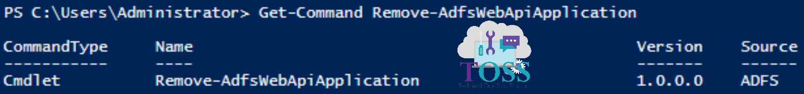Remove Adfswebapiapplication Adfs Powershell Toss