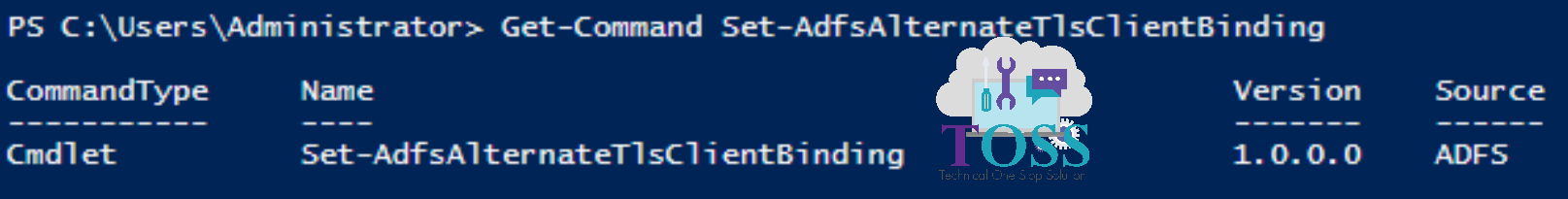 Set Adfsalternatetlsclientbinding Adfs Powershell Toss 8080