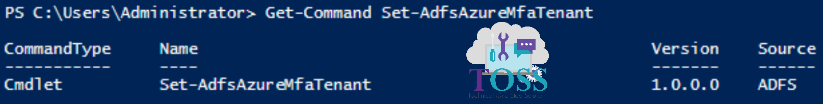 Set Adfsazuremfatenant Adfs Powershell Toss 0833