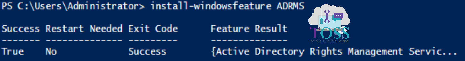 Adrms Configuration Installation Powershell Toss
