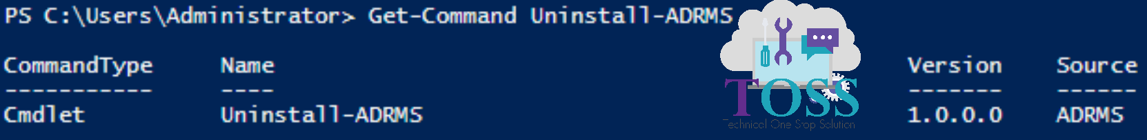 Uninstall Adrms Powershell Cmdlet Script Toss