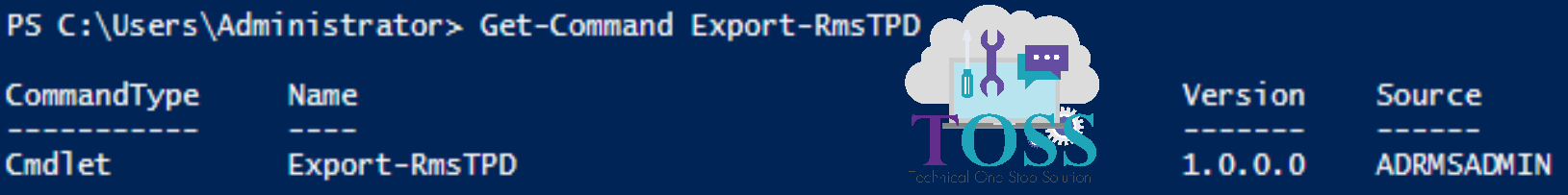 Export-RmsTPD ADRMS PowerShell Cmdlet - TOSS