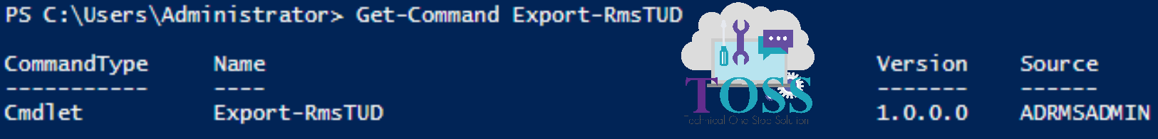 Export-RmsTUD ADRMS PowerShell Cmdlet - TOSS
