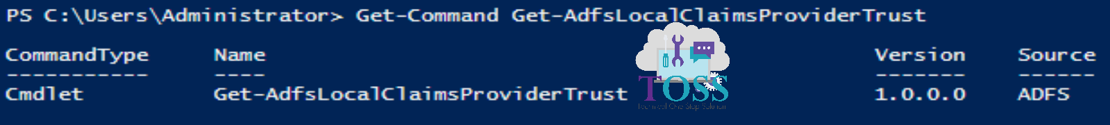 Get Adfslocalclaimsprovidertrust Adfs Powershell Toss 2173