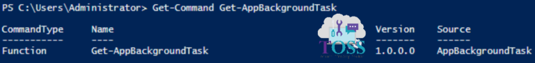 Get Appbackgroundtask Powershell Cmdlet Toss 9233
