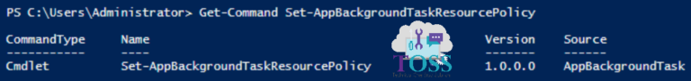 Set-AppBackgroundTaskResourcePolicy PowerShell - TOSS