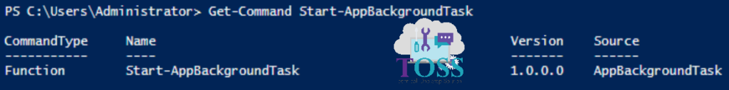 Start-AppBackgroundTask PowerShell Cmdlet - TOSS