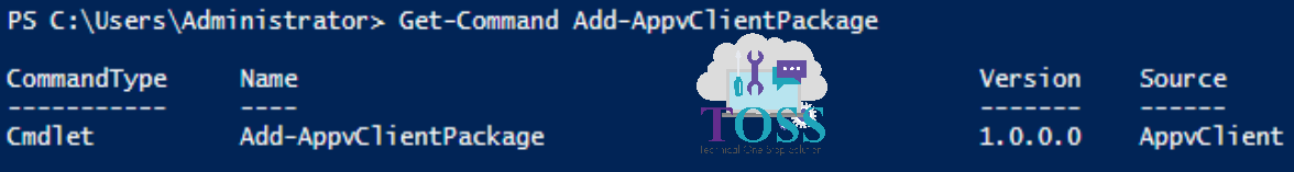 Add-AppvClientPackage PowerShell AppVClient- TOSS
