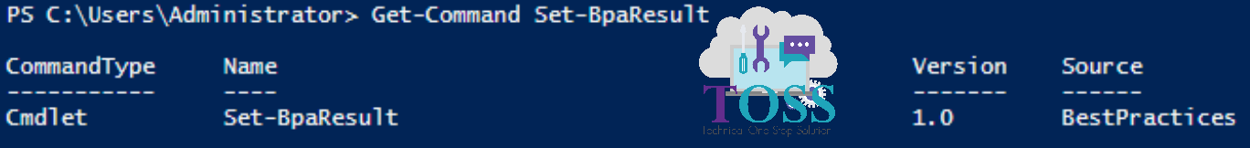 Set-BpaResult PowerShell Cmdlet BPA Script- TOSS